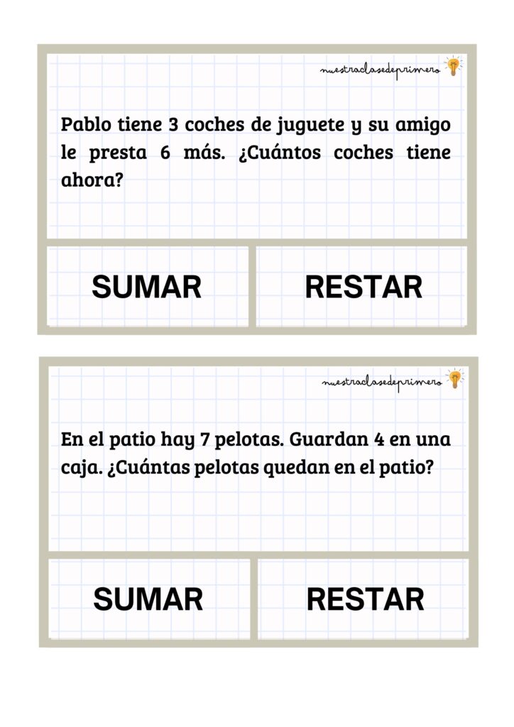 Problemas sencillos de sumas y restas - Orientacion Andujar