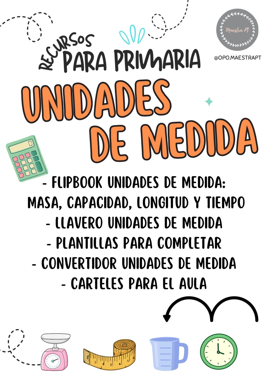 Material para trabajar las Unidades de Medida - Orientacion Andujar