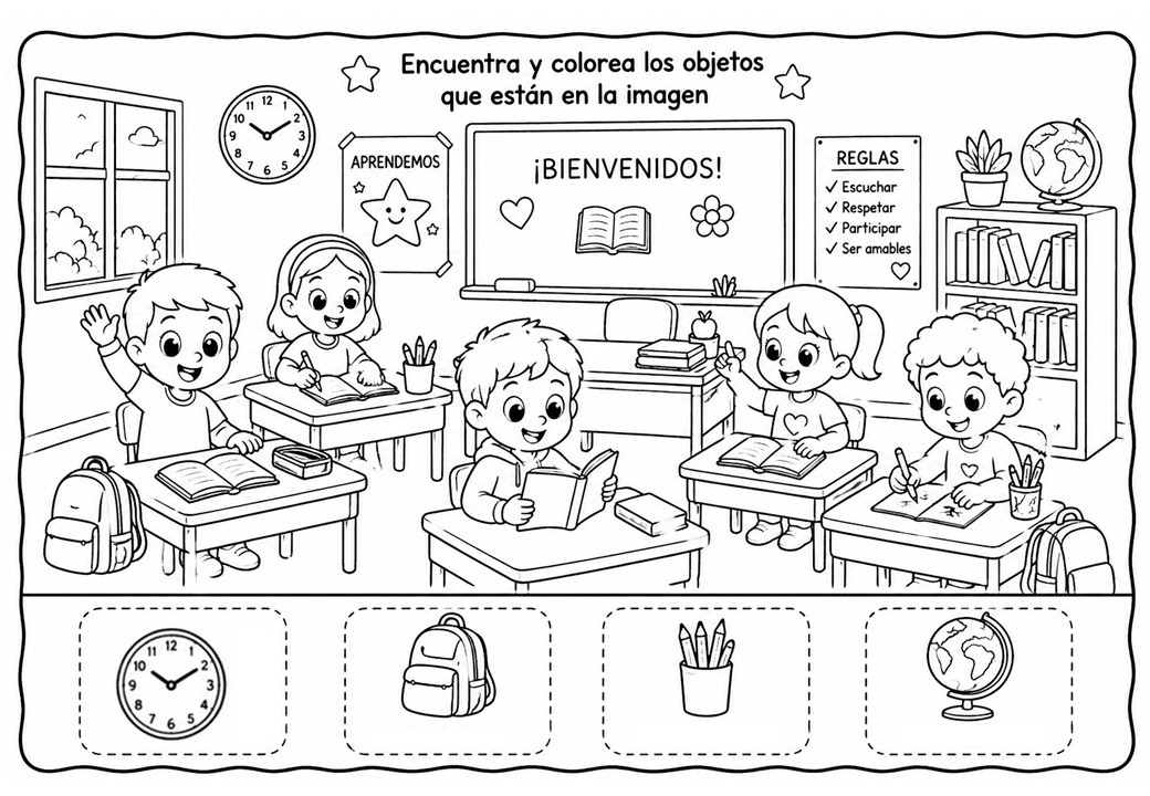 Bonitas láminas encuentra y colorea, trabajamos la atención (1 ...