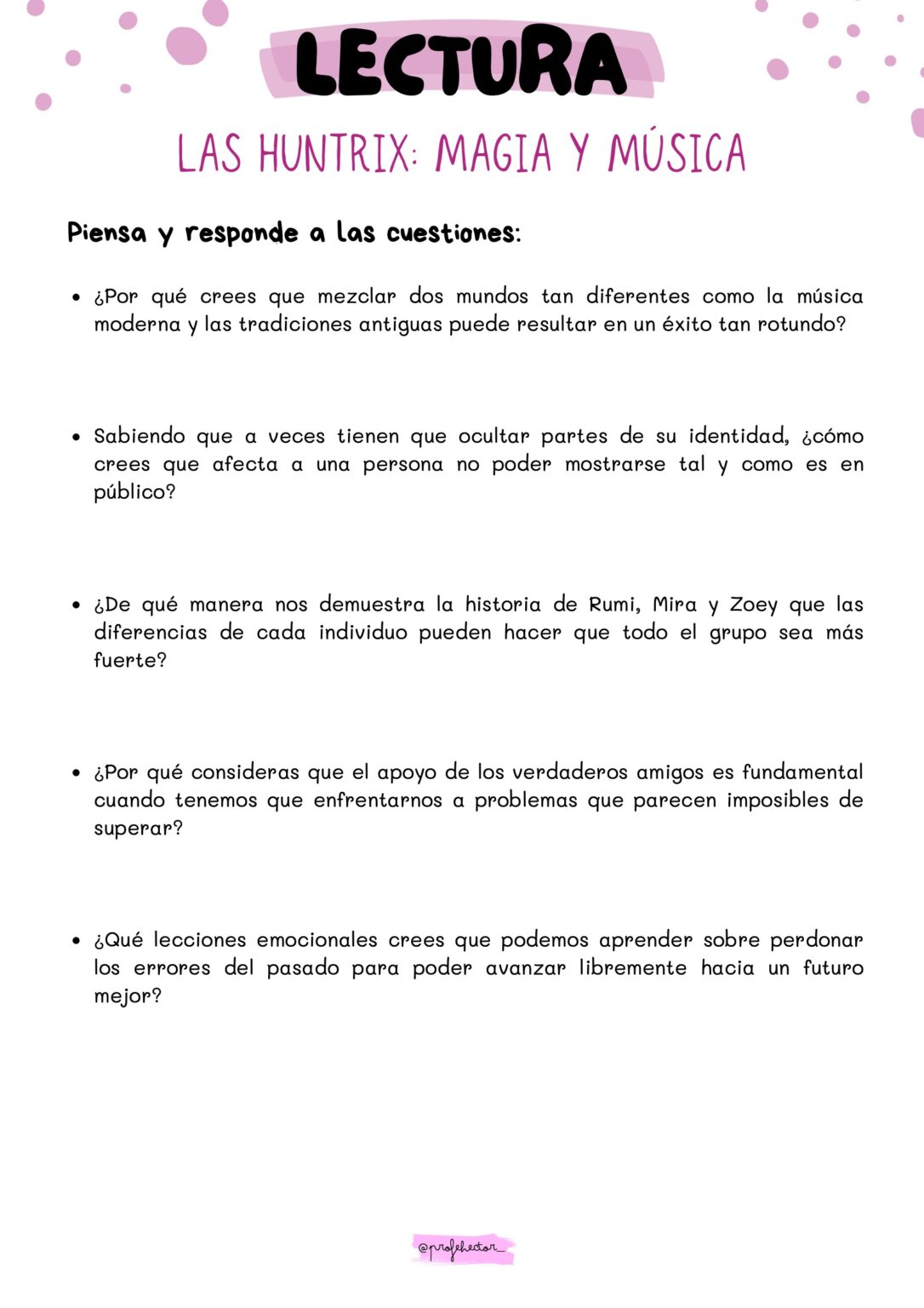 Comprension lectora 5º y 6º con sus personajes favoritos - Orientacion ...