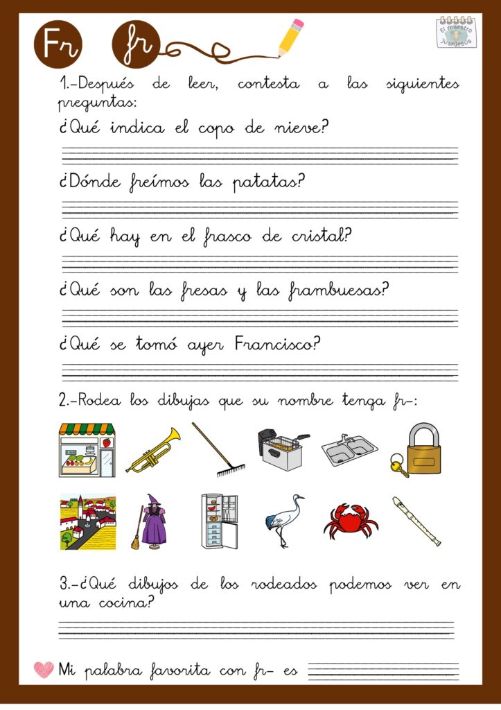 Cuadernillo de comprension lectora de sílabas trabadas - Orientacion ...