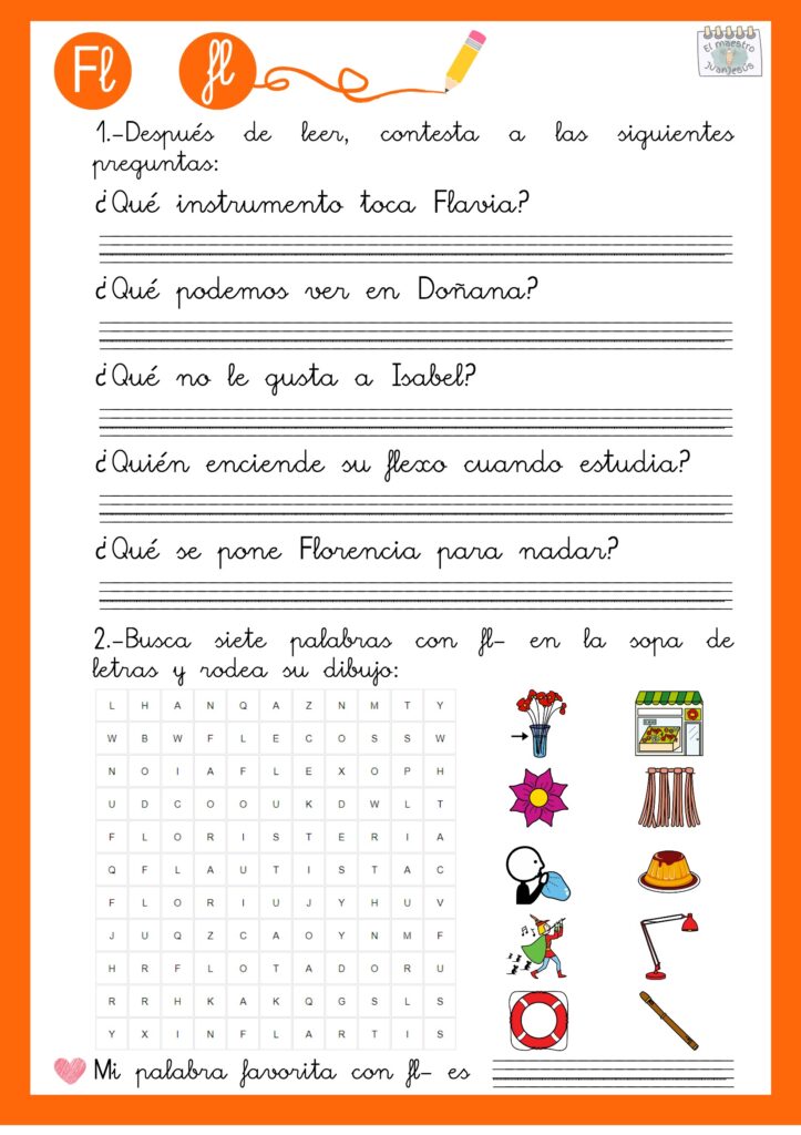 Cuadernillo de comprension lectora de sílabas trabadas - Orientacion ...