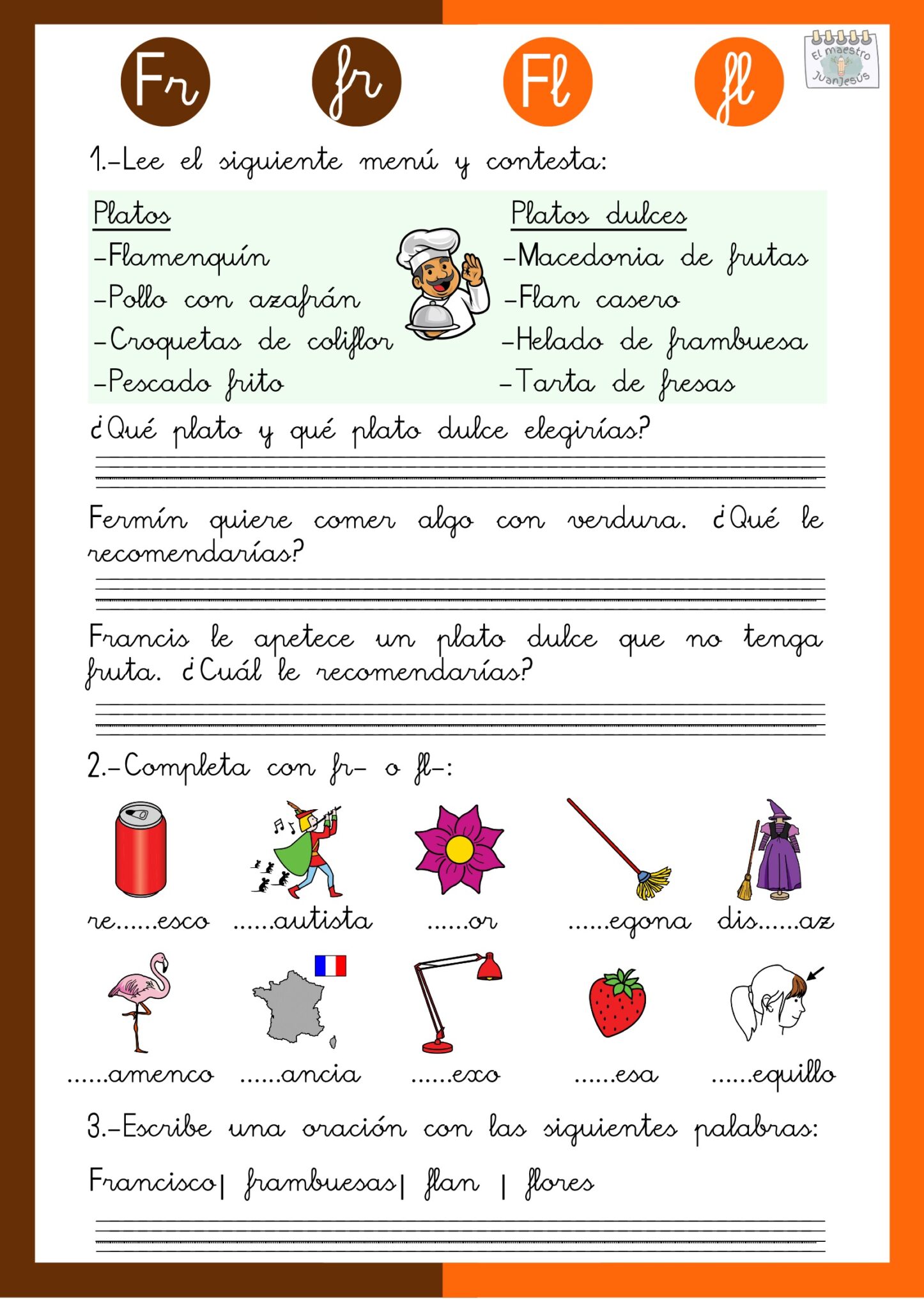 Cuadernillo de comprension lectora de sílabas trabadas - Orientacion ...