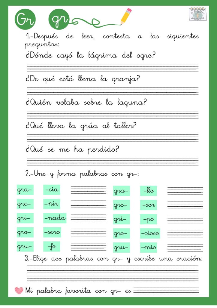 Cuadernillo de comprension lectora de sílabas trabadas - Orientacion ...