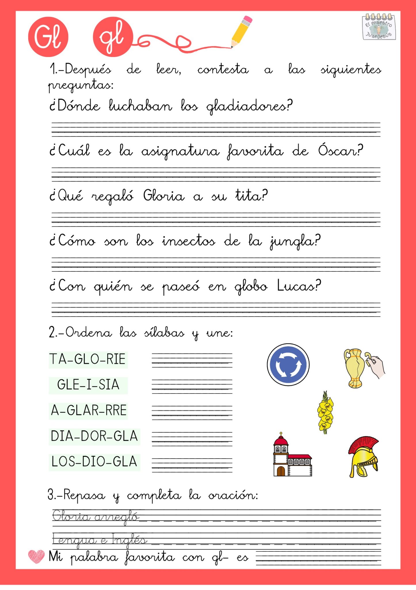 Cuadernillo de comprension lectora de sílabas trabadas - Orientacion ...