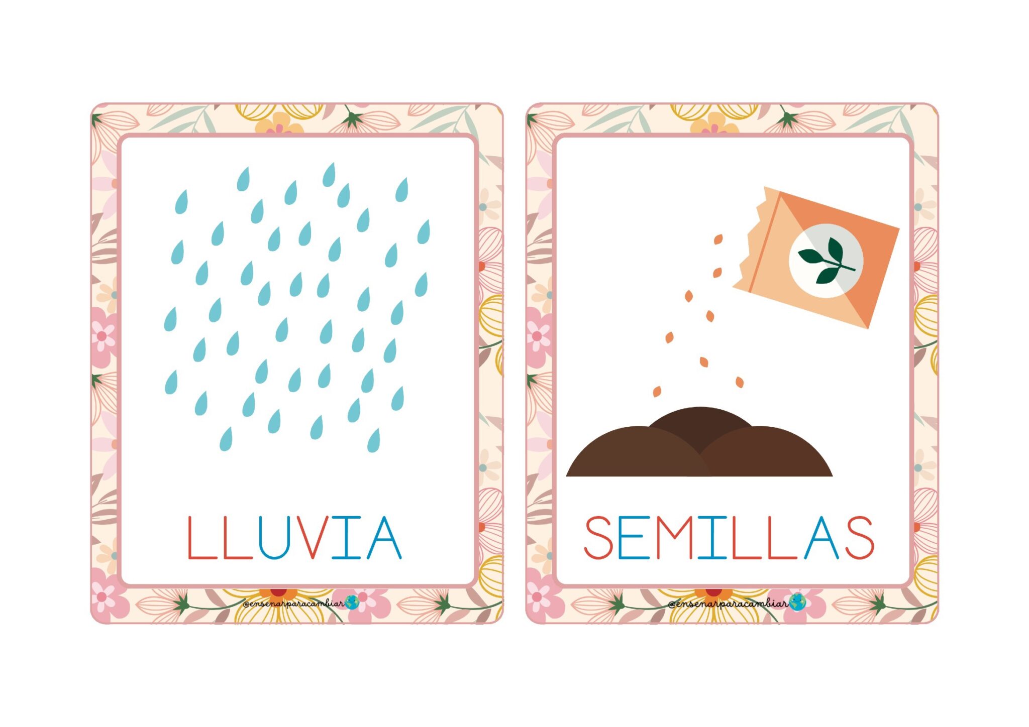 VOCABULARIO INFANTIL TARJETAS PRIMAVERA - Orientacion Andujar