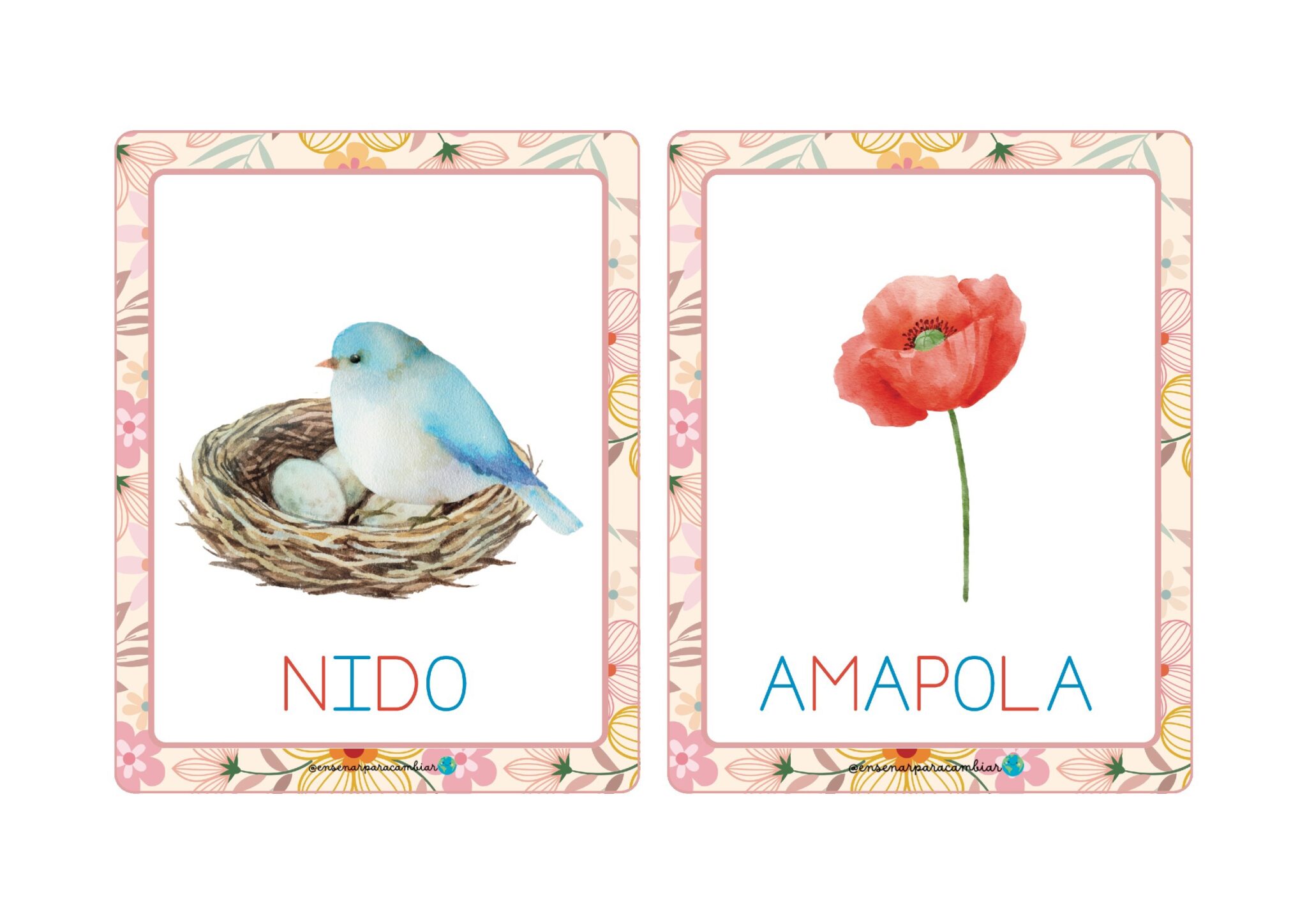 VOCABULARIO INFANTIL TARJETAS PRIMAVERA - Orientacion Andujar