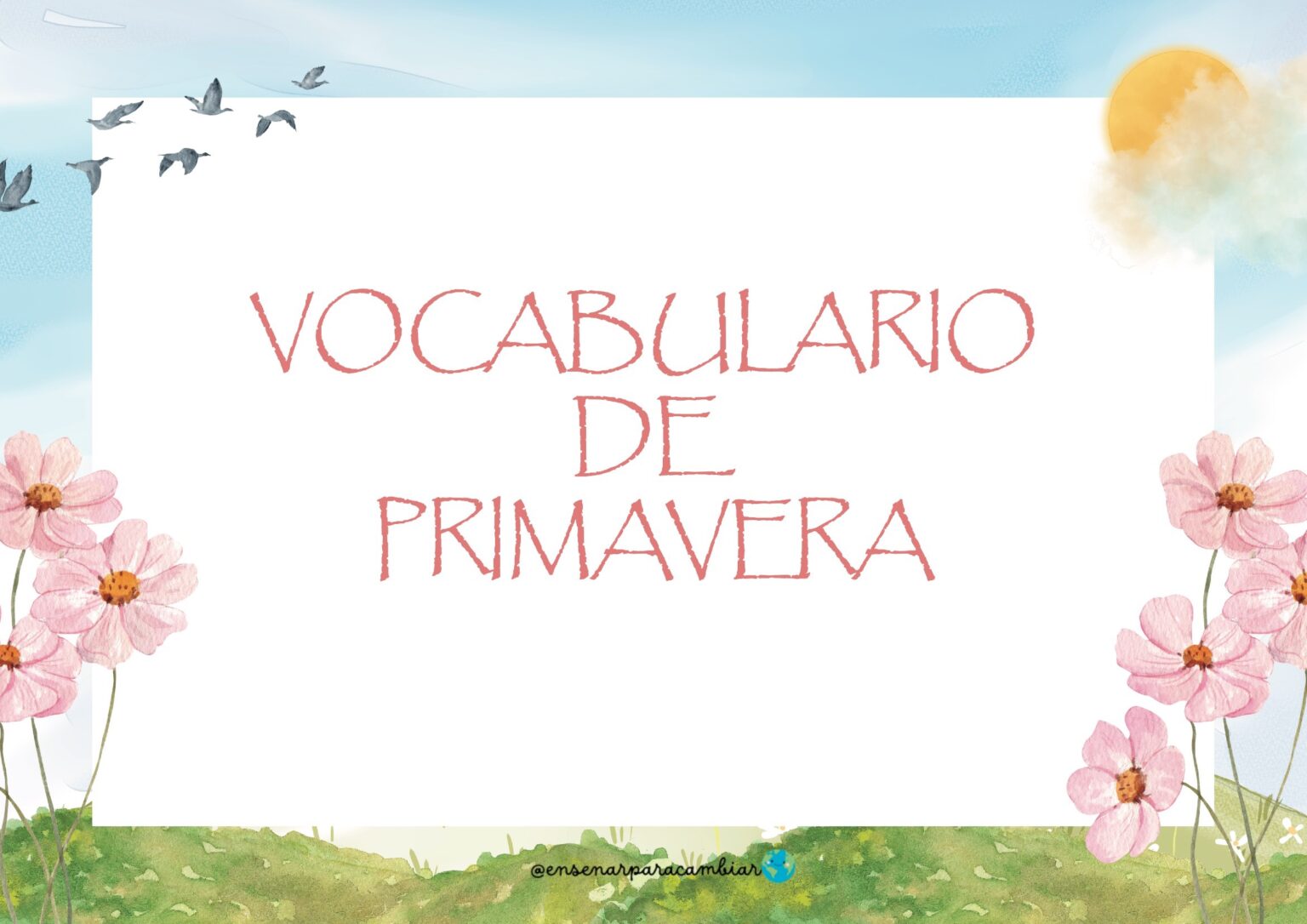 VOCABULARIO INFANTIL TARJETAS PRIMAVERA - Orientacion Andujar