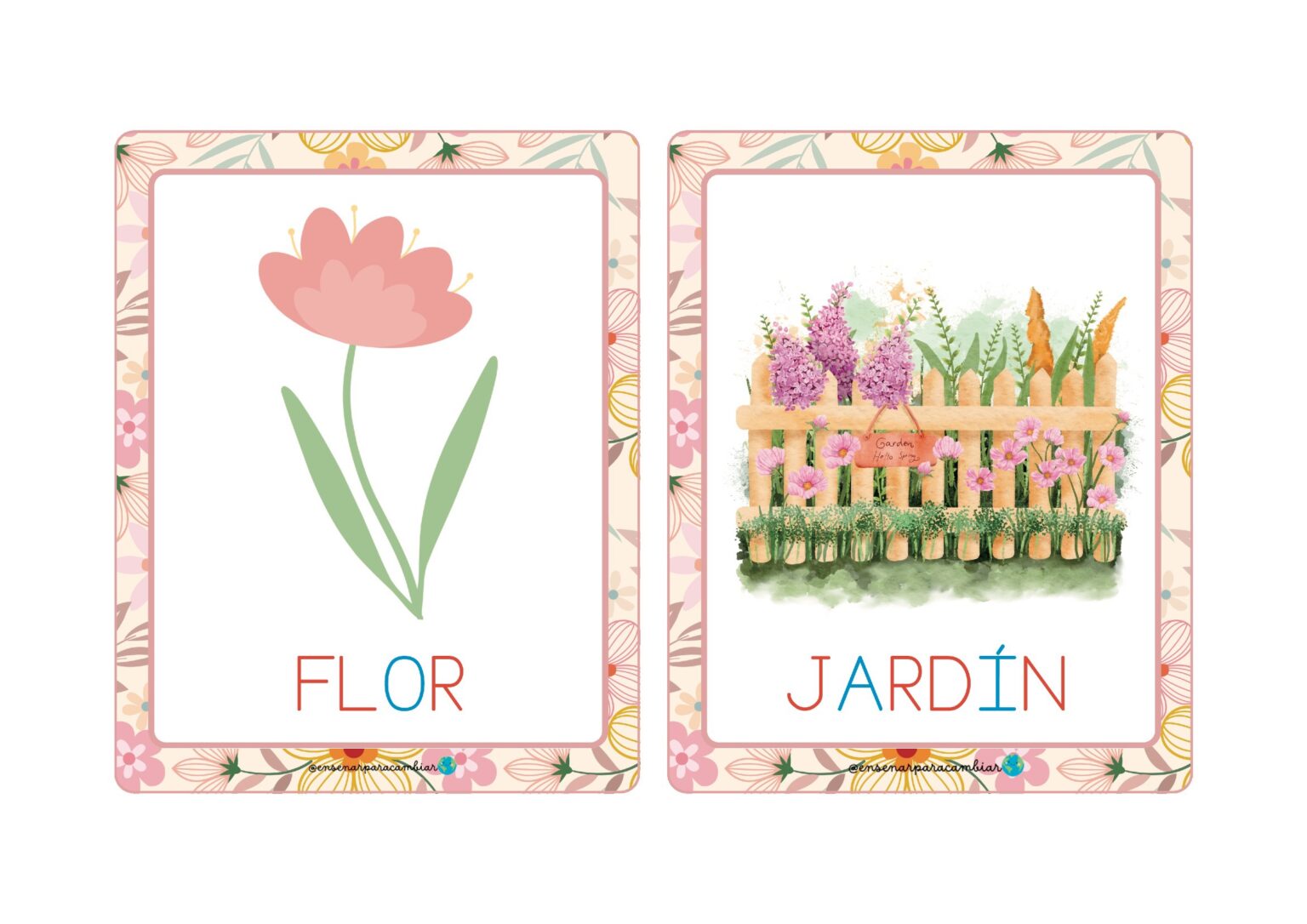 VOCABULARIO INFANTIL TARJETAS PRIMAVERA - Orientacion Andujar